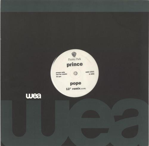 Prince Pope 12" Remix UK Promo 12" vinyl single (12 inch record / Maxi-single) (26085)